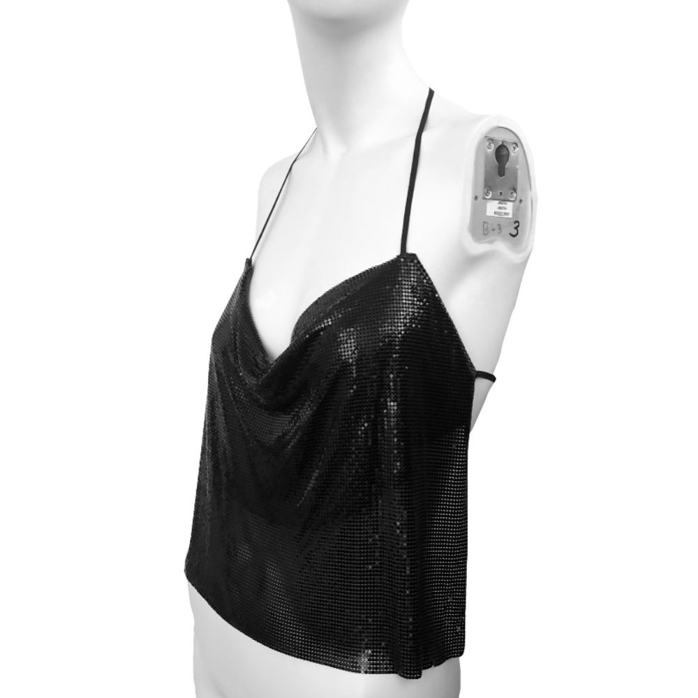 Kiki Pearl Vintage Metal Mesh Chainmail Top - Gem